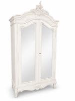 Louis Bespoke Mirrored Double Armoire Wardrobe