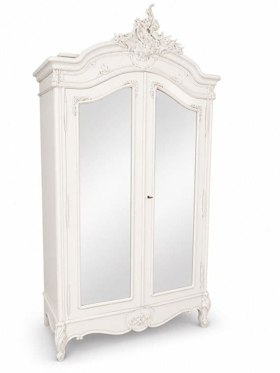 Louis Bespoke Mirrored Double Armoire Wardrobe