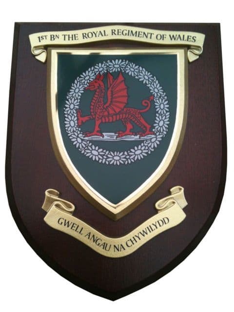 1 bn Royal Regiment of Wales Welsh Military Wall Plaque
