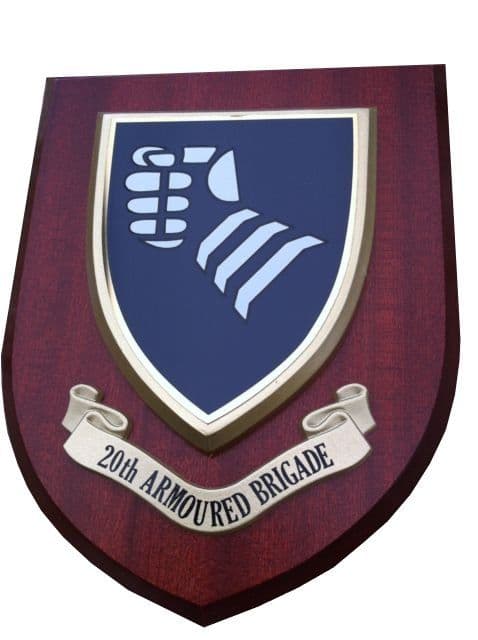 20th Armoured Brigade Regimental Military Wall Plaque Mess Shield