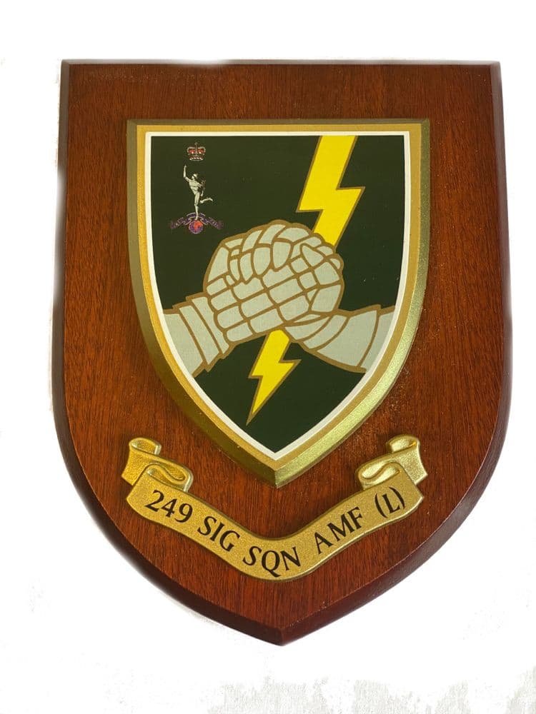 249 Signal Squadron AMF L Regimental Army Wall Plaque