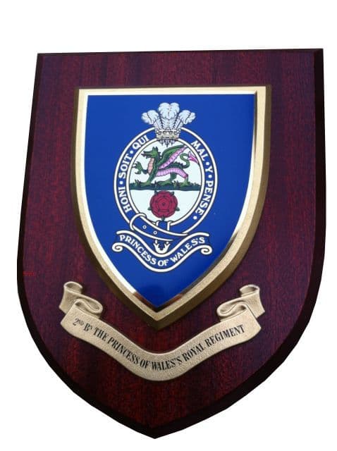 2nd Bn Princess of Wales Royal Regiment Welsh Military Wall Plaque Shield