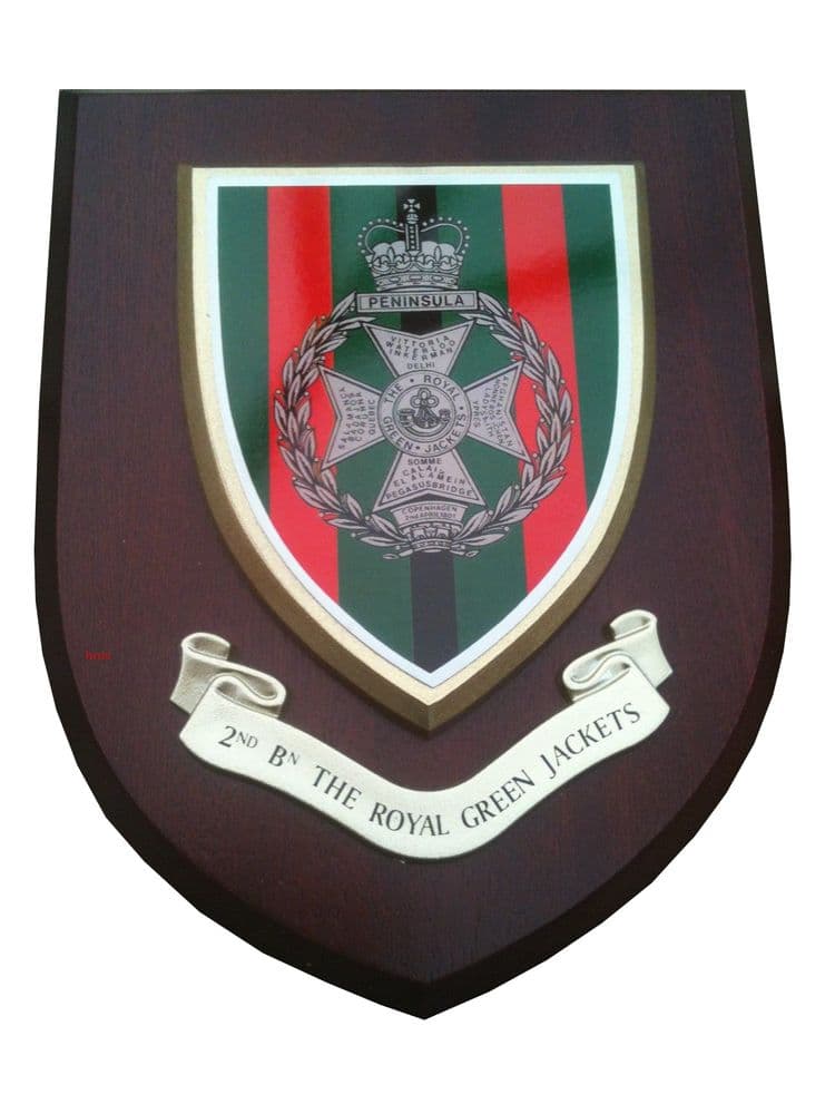2nd BN Royal Green Jackets Regimental Wall Plaque RGJ