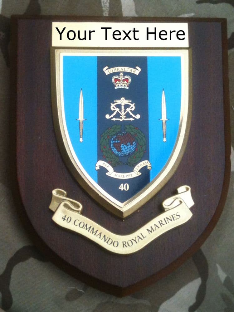 40 Commando Royal Marines Personalised Military Wall Plaque