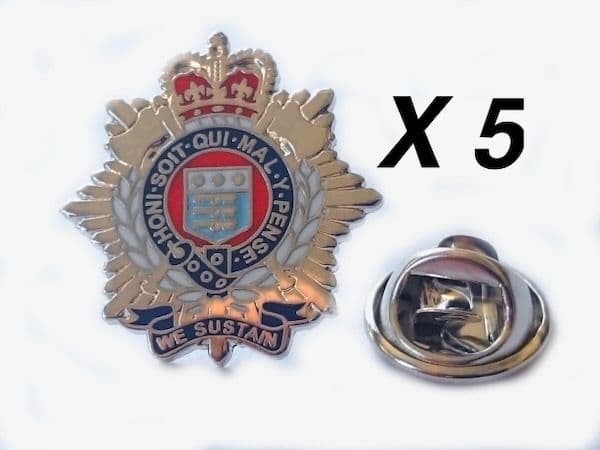 5 x RLC Royal Logistic Corps Military Lapel Badges
