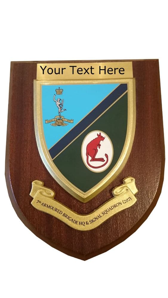7 Armoured Brigade 207 HQ Signal Personalised Military Wall Plaque