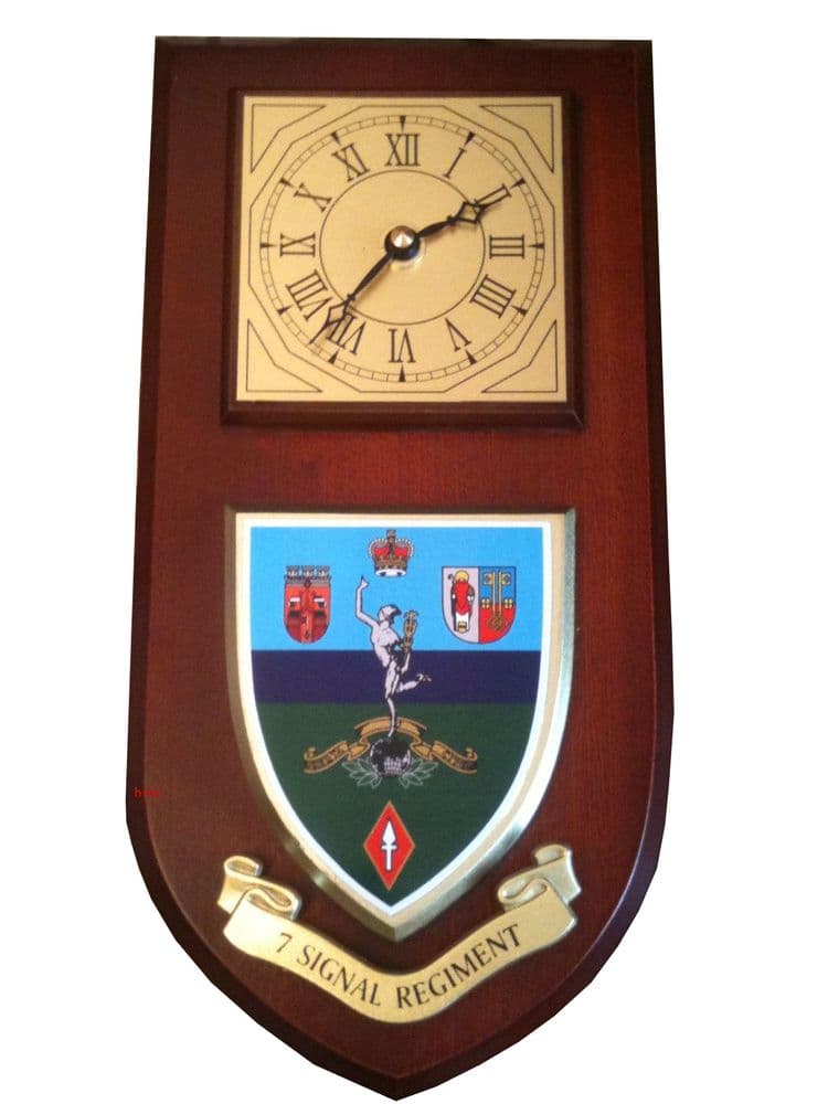 7 Signal Regiment Wall Plaque Clock