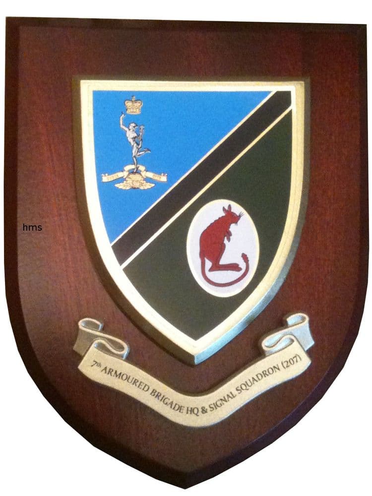 7th Armoured Brigade Signal Squadron Desert Rats Military Wall Plaque ...
