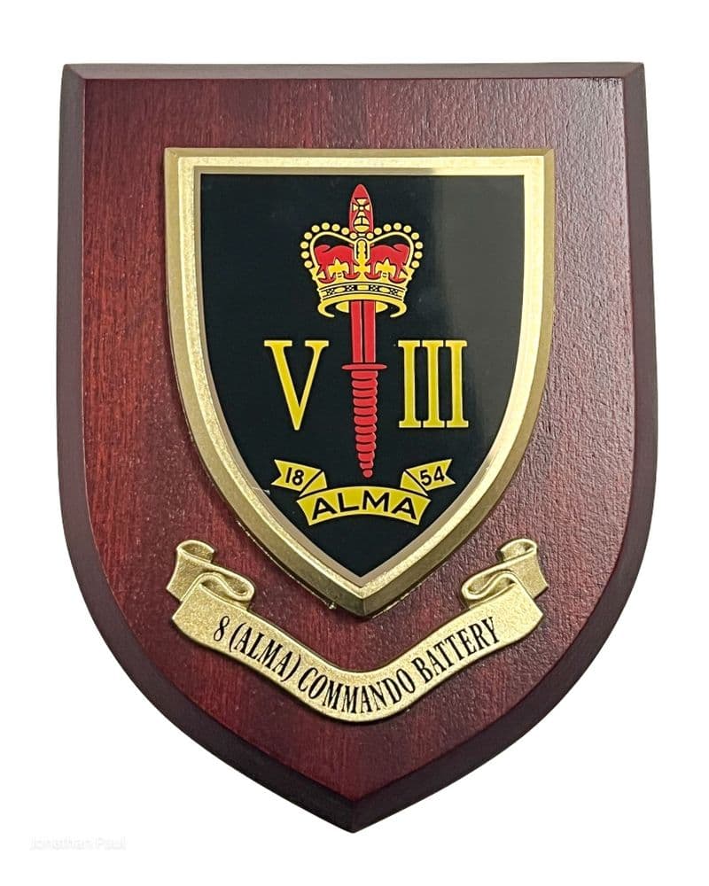 8 Alma Commando Royal Artillery Military Wall Plaque