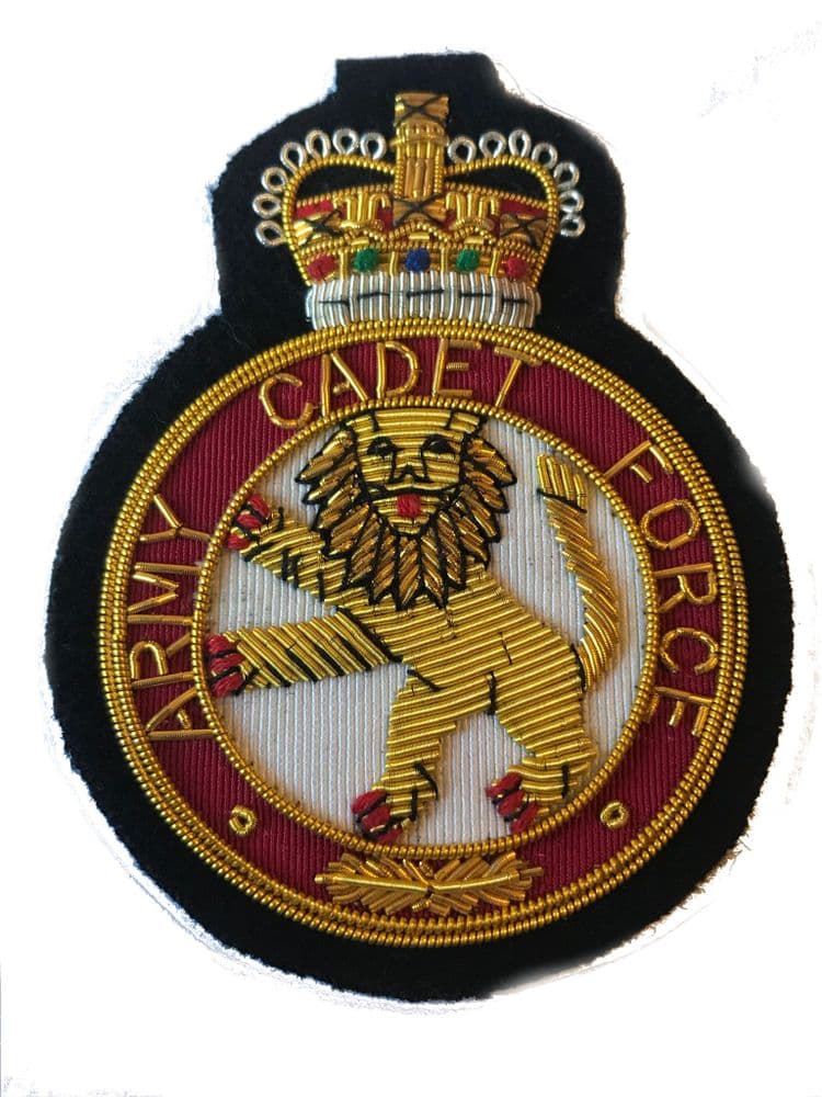 ACF Army Cadet Force Regimental Military Blazer Badge Bullion Qc