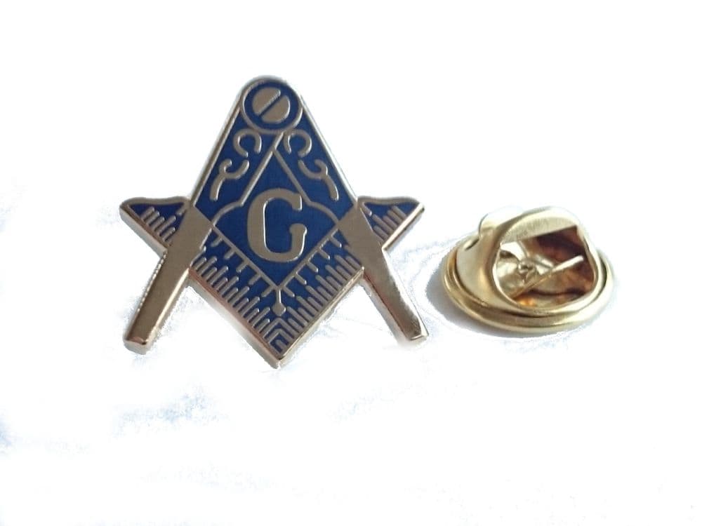 Freemason Masonic lapel pin badge G Geometry Square Compass