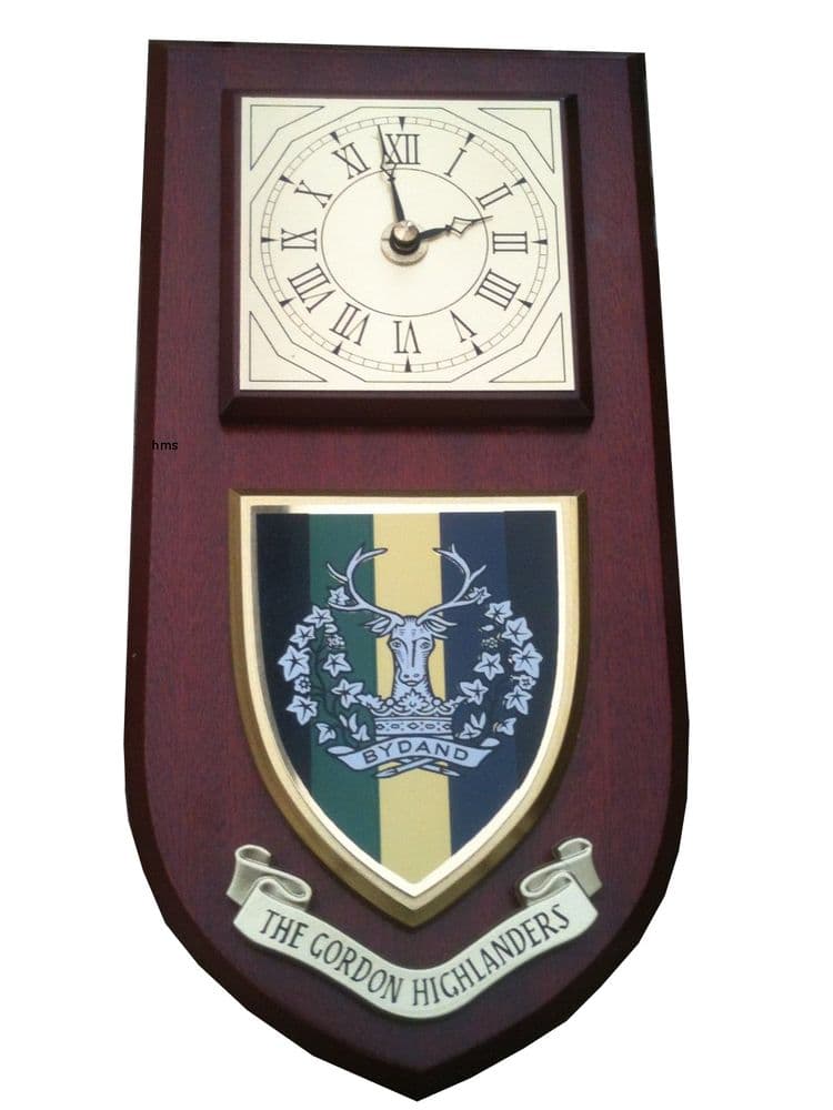 Gordon Highlanders Regimental Wall Plaque Clock