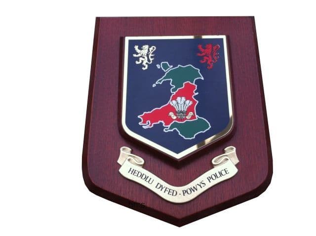 Heddlu Dyfed Police Service Welsh Wall Plaque Shield