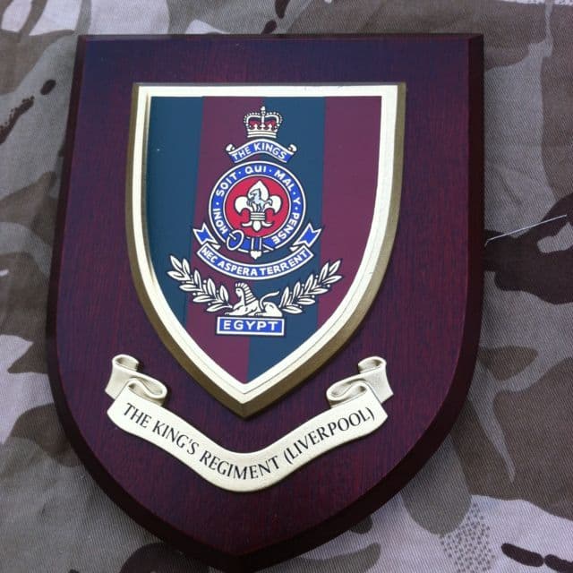 Kings Regiment Liverpool Military Wall Plaque Shield