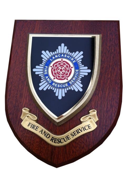 Lancashire Fire and Rescue Service Wall Plaque Shield