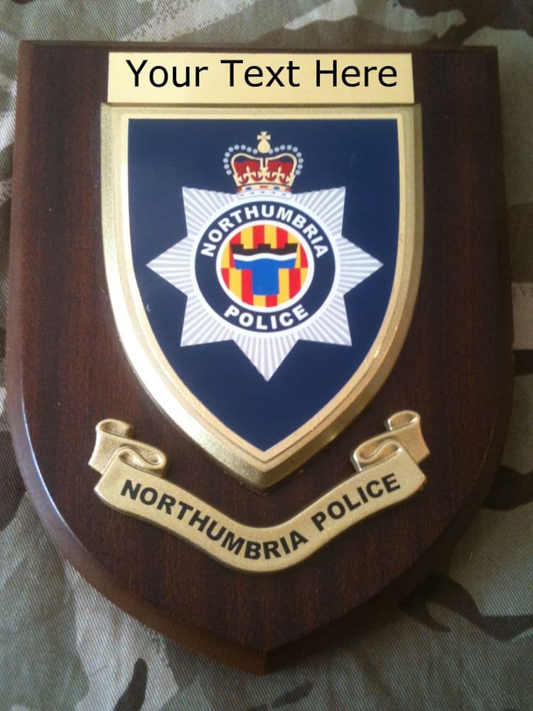 Northumbria Police Force Personalised Wall Plaque