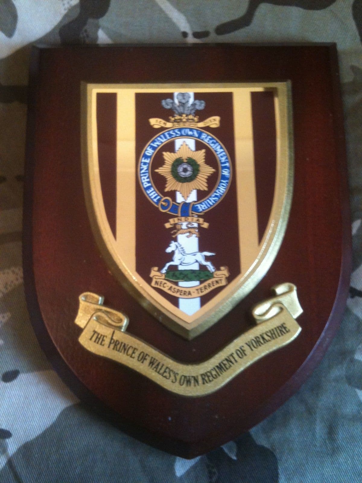 POW Prince of Wales Own Regiment of Yorkshire Military Wall Plaque Shield