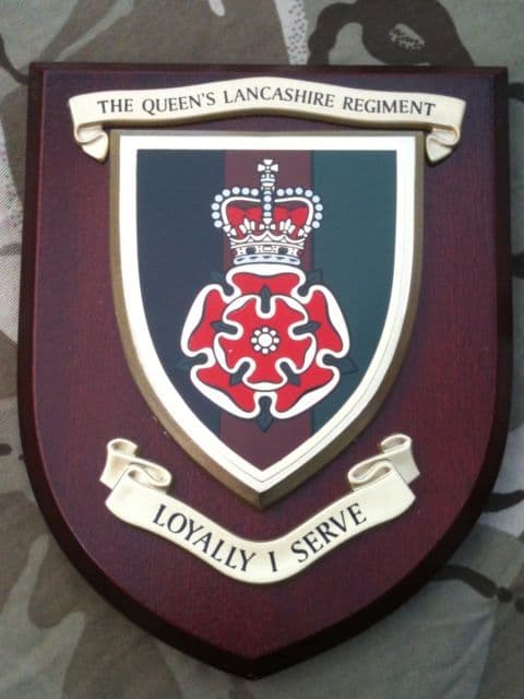 Queens Lancashire Regiment QLR Regimental Military Wall Plaque Shield