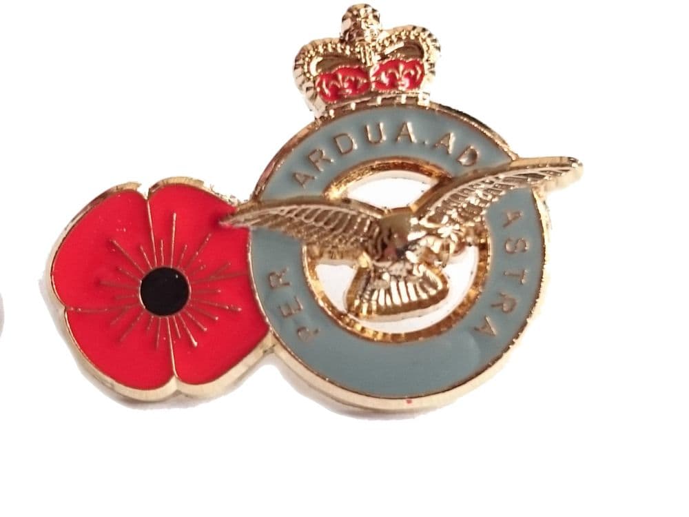 RAF Poppy Lapel Badge Royal Air Force Remembrance
