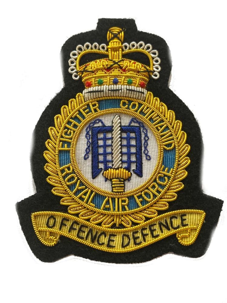 RAF Royal Air Force Fighter Command Regimental Military Blazer Badge