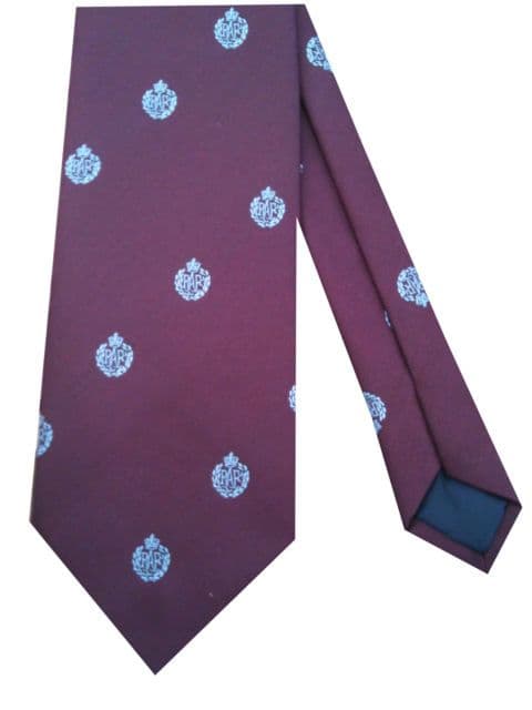 RAF Royal Air Force Maroon Cap Badge Motif Regimental Military Tie