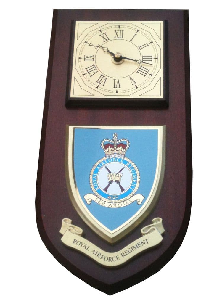 RAF Royal Air Force Regiment Wall Plaque Clock