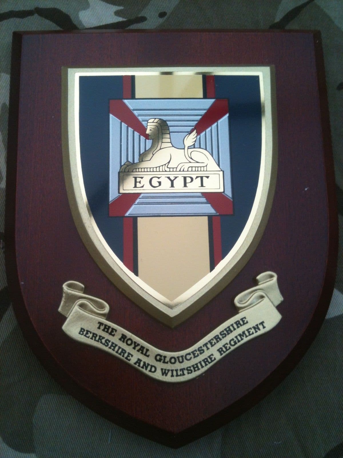 RGBW Royal Gloucestershire Berkshire and Wiltshire Regimental Wall Plaque