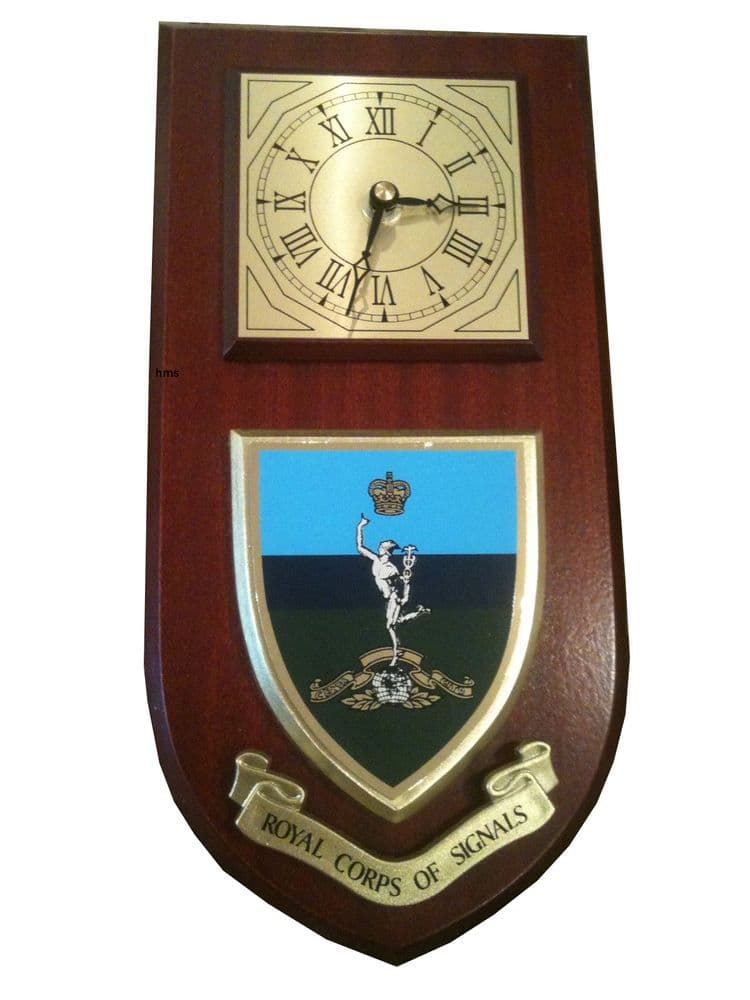Royal Corps of Signals Wall Plaque Clock