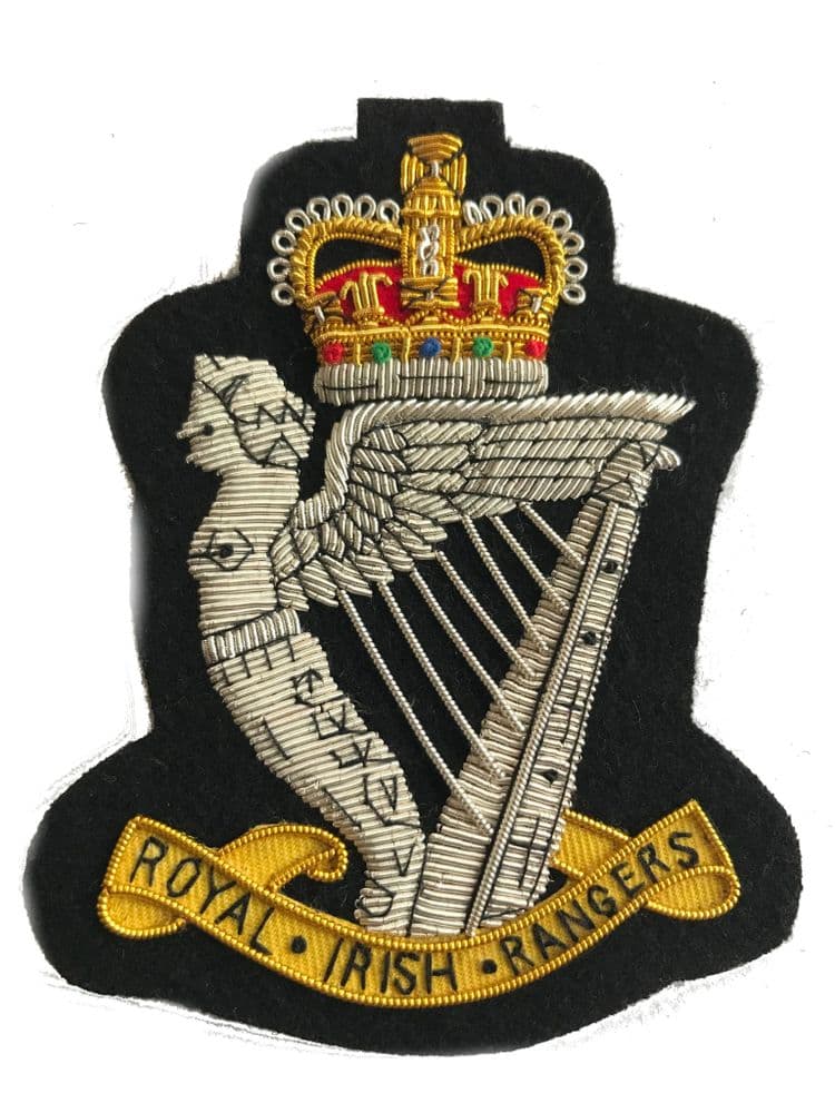 Royal Irish Rangers Regimental Military Blazer Badge