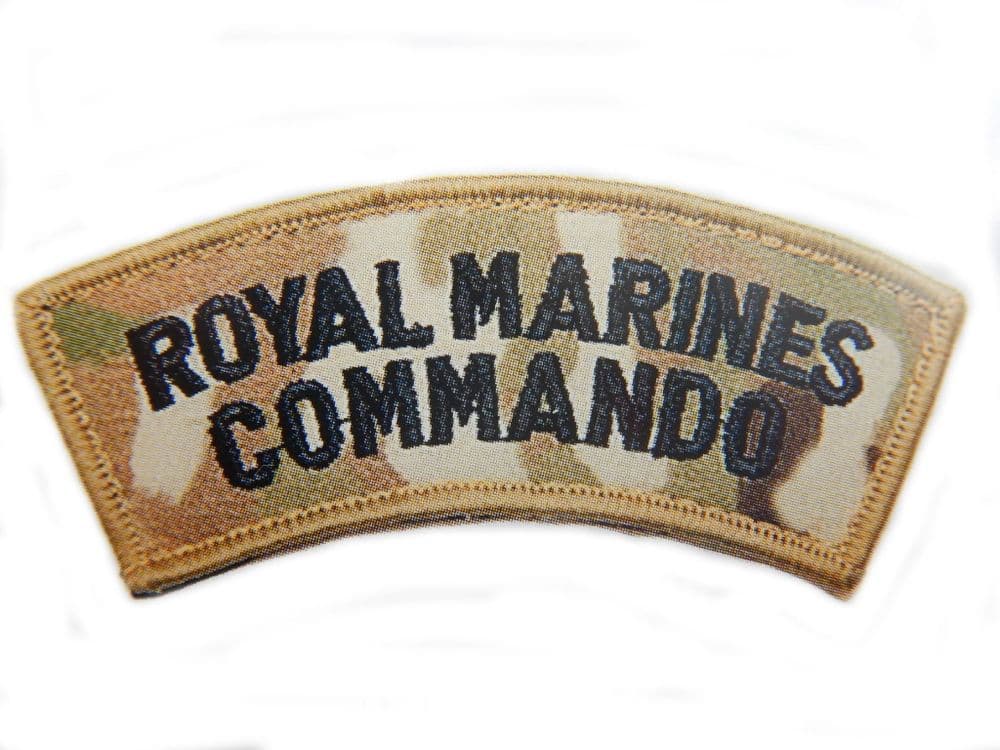 Royal Marine Commando Shoulder Titles Badge MTP Multicam Pair