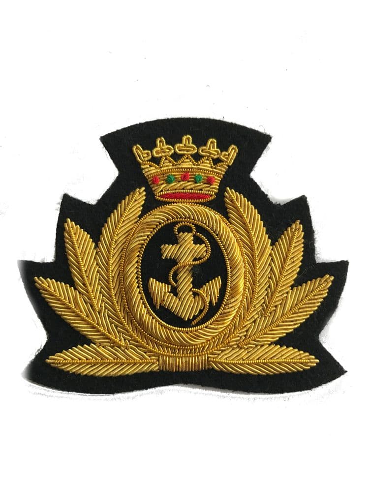 Royal Navy Coronet Military Blazer Badge Bullion
