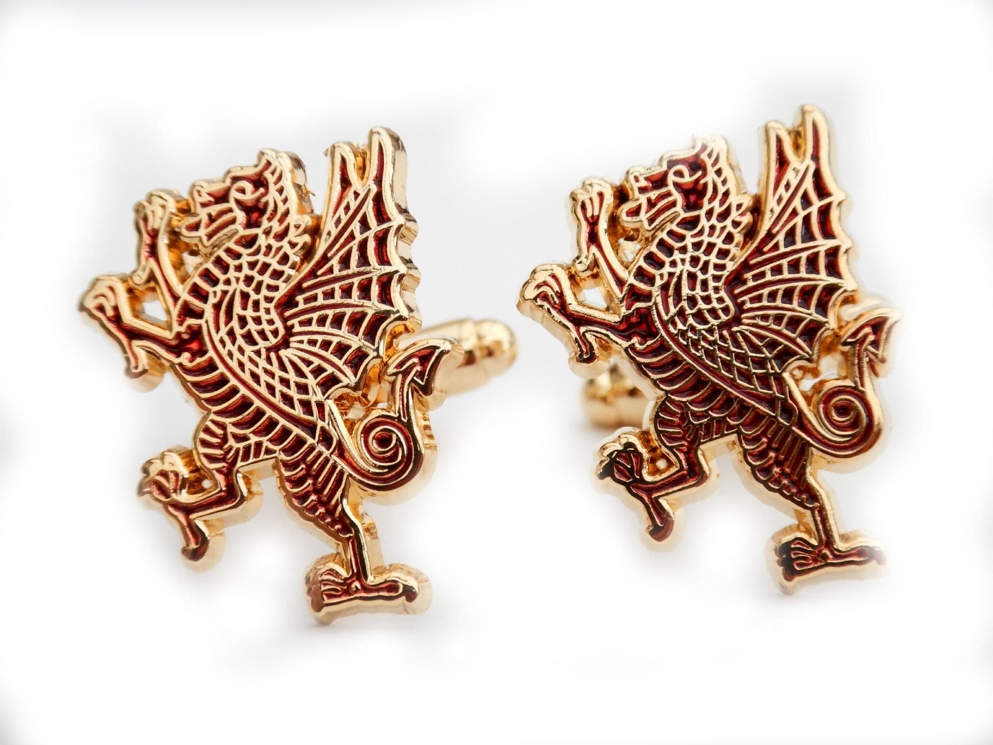 Royal Welsh Fusiliers Rampant Dragon Military Cufflinks