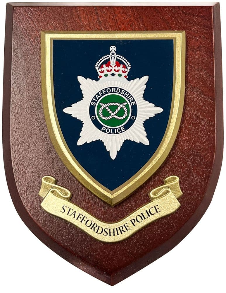 Staffordshire Police Service K/C Wall Plaque Shield