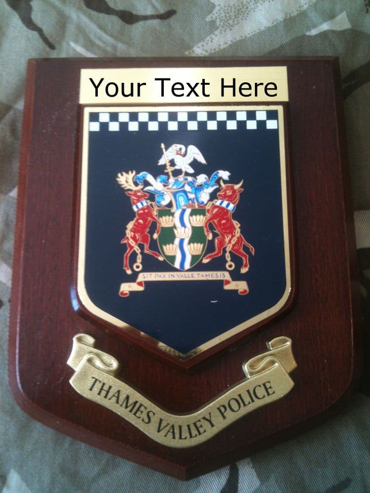 Thames Valley Police Force Personalised Wall Plaque