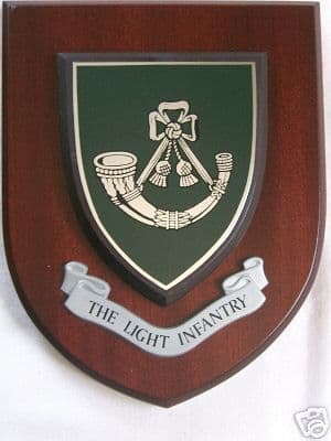 The Light Infantry Regimental Military Wall Plaque Shield