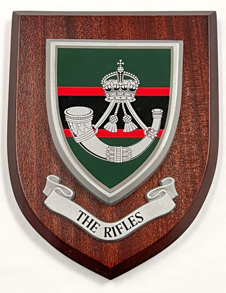 The Rifles Regimental Military Wall Plaque Kings Crown