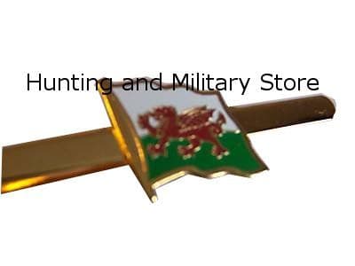 Welsh Flag Regimental Military Wales Tie Clip Slide
