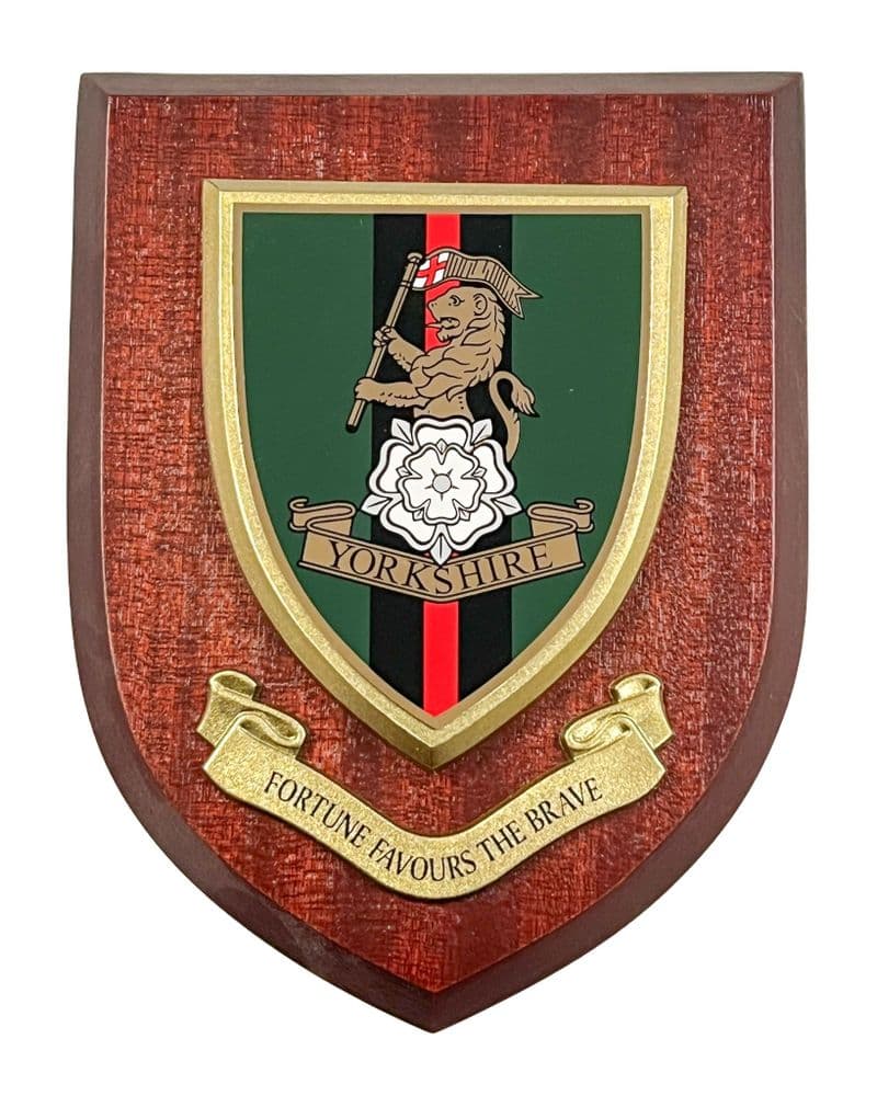Yorkshire Regiment Fortune Favours The Brave Wall Plaque