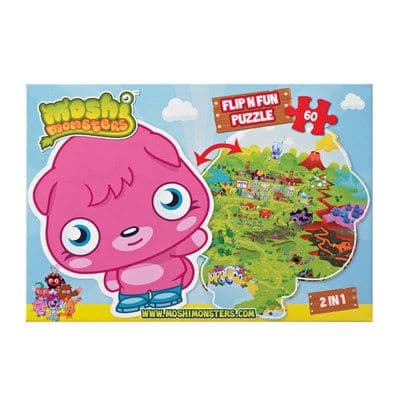 Moshi Monsters Flip N Fun 60 Piece 2 in 1 Jigsaw