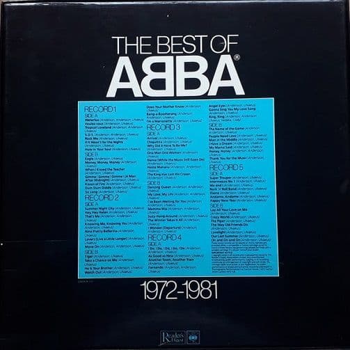 ABBA The Best Of Abba Vinyl Record LP Reader s Digest 1982 Box Set