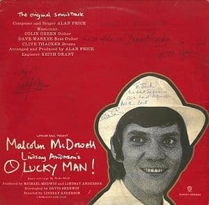 ALAN PRICE O Lucky Man Vinyl Record LP Warner Bros 1973 Fully Signed