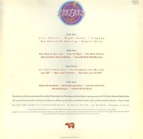 BEE GEES Greatest Vinyl Record LP RSO 1979