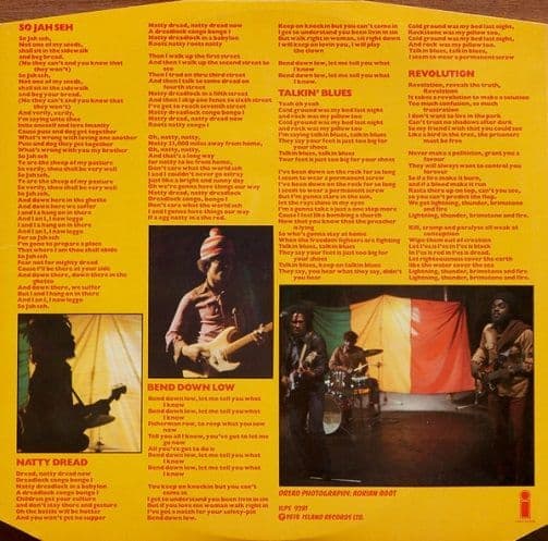 Bob Marley And The Wailers Natty Dread Vinyl Record Lp Island 1974