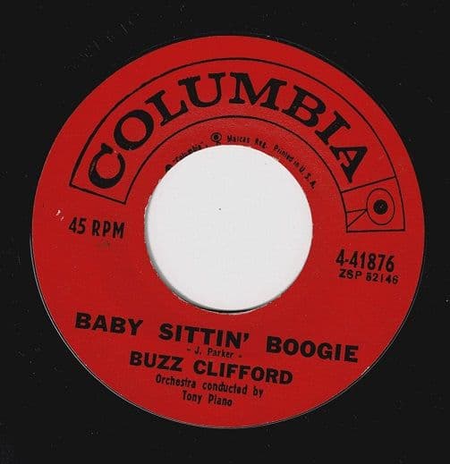 BUZZ CLIFFORD Baby Sittin Boogie Vinyl Record 7 Inch US Columbia 1960