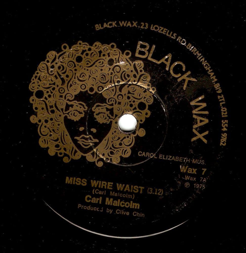 CARL MALCOLM Miss Wire Waist Vinyl Record 7 Inch Black Wax 1975