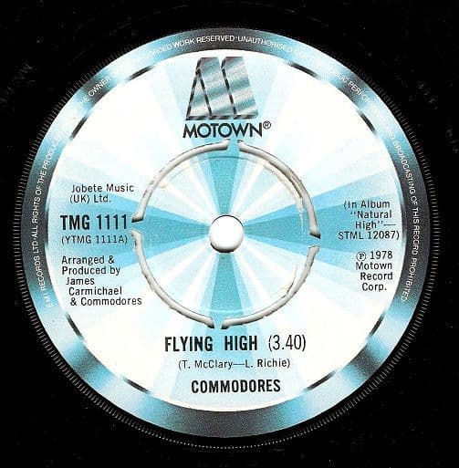 COMMODORES Flying High Vinyl Record 7 Inch Motown 1978