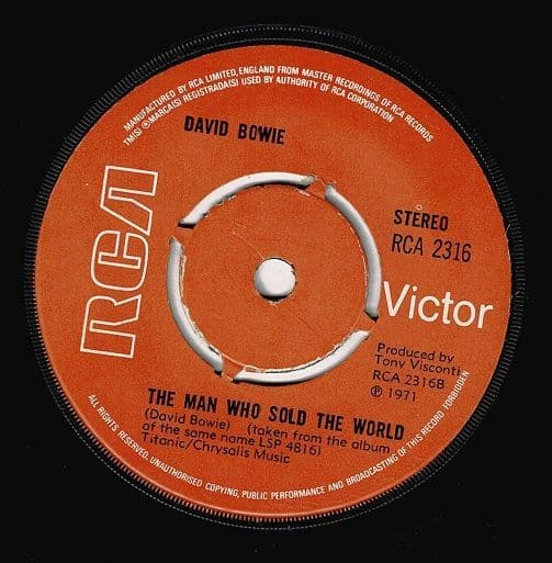 DAVID BOWIE Life On Mars Vinyl Record 7 Inch RCA Victor 1973