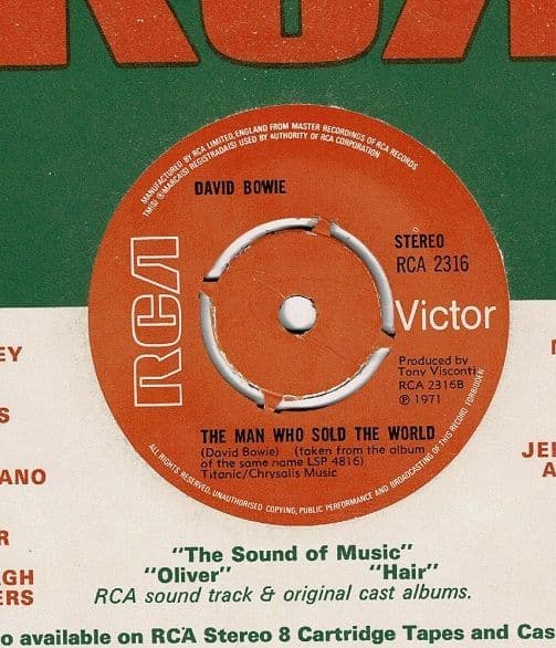 DAVID BOWIE Life On Mars Vinyl Record 7 Inch RCA Victor 1973