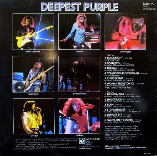 DEEP PURPLE Deepest Purple The Very Best Of Deep Purple Vinyl Record LP EMI 1980