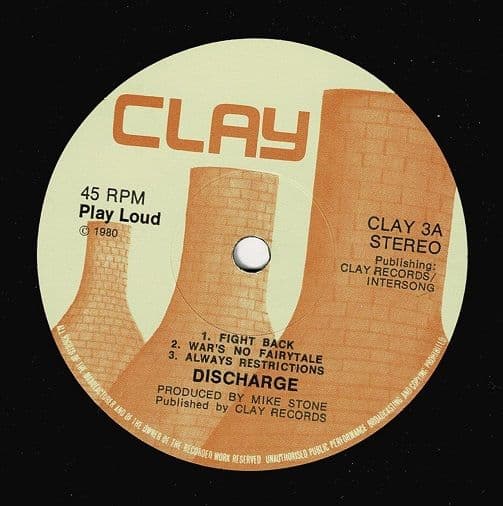 DISCHARGE Fight Back EP Vinyl Record 7 Inch Clay 1981